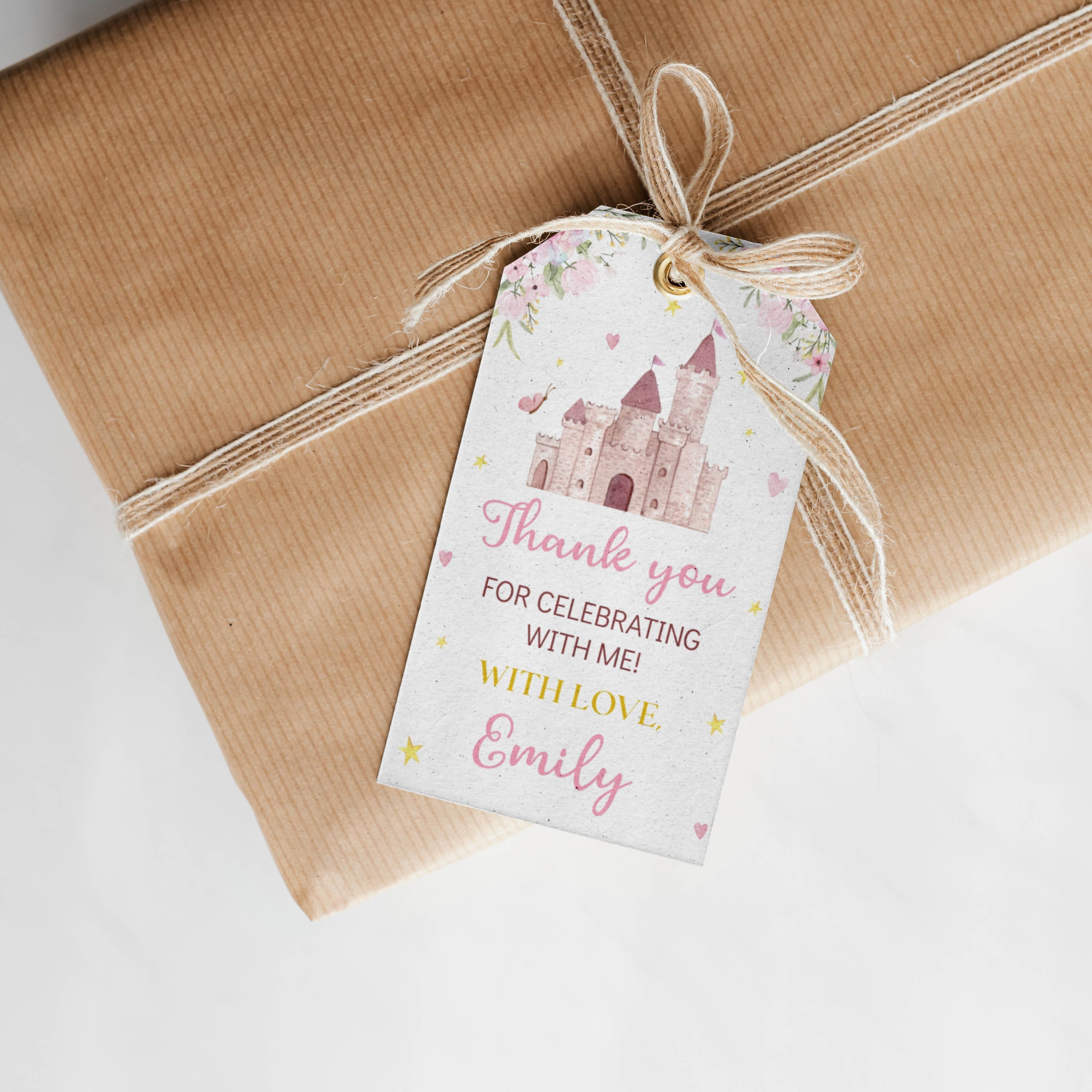 EDITABLE Princess Birthday Party Thank You Tags Princess - Etsy