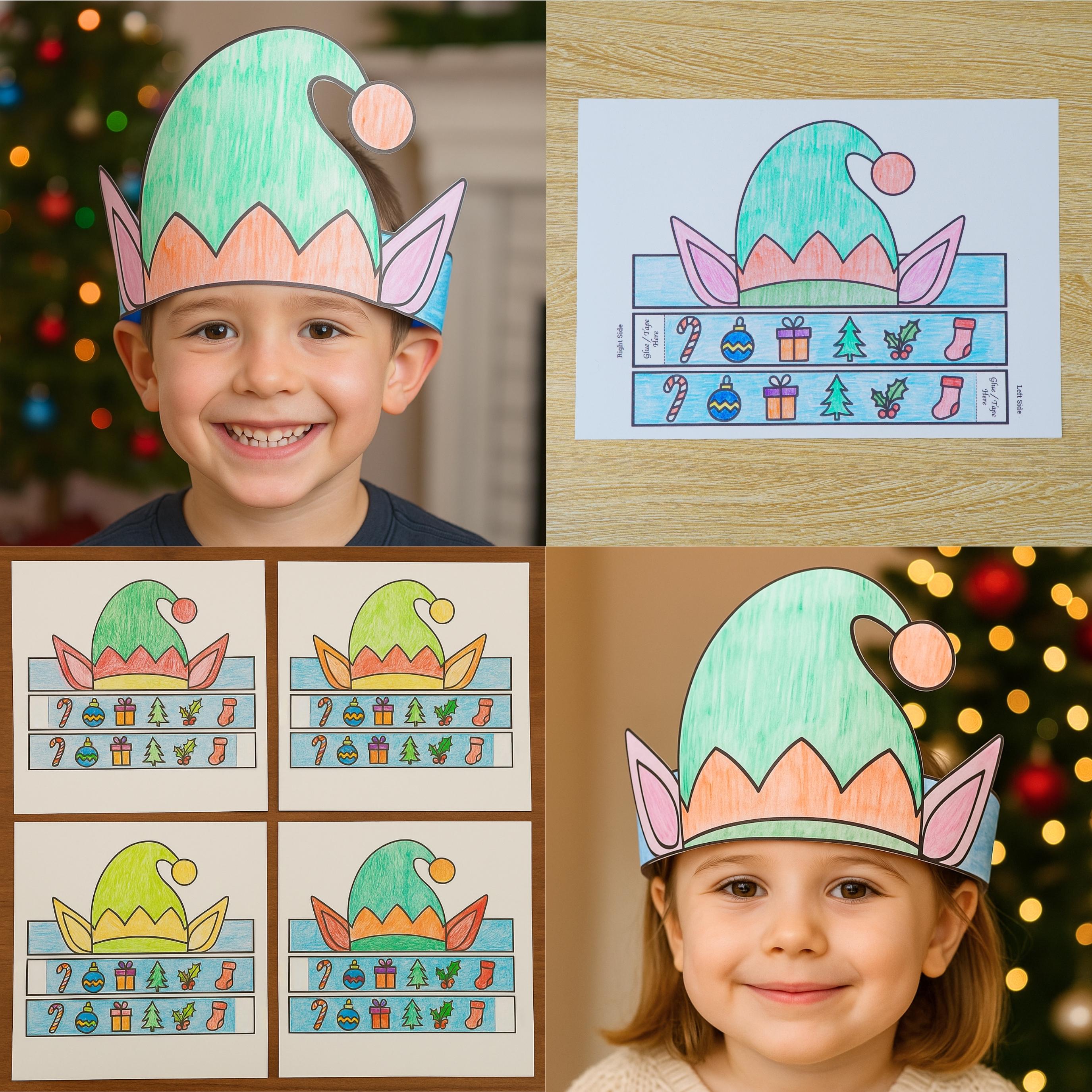 Printable Elf Hat Craft | DIY Christmas Activity | Instant Download ...