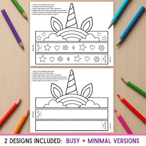 Printable Unicorn Birthday Crown | Instant Download DIY Party Hat for ...