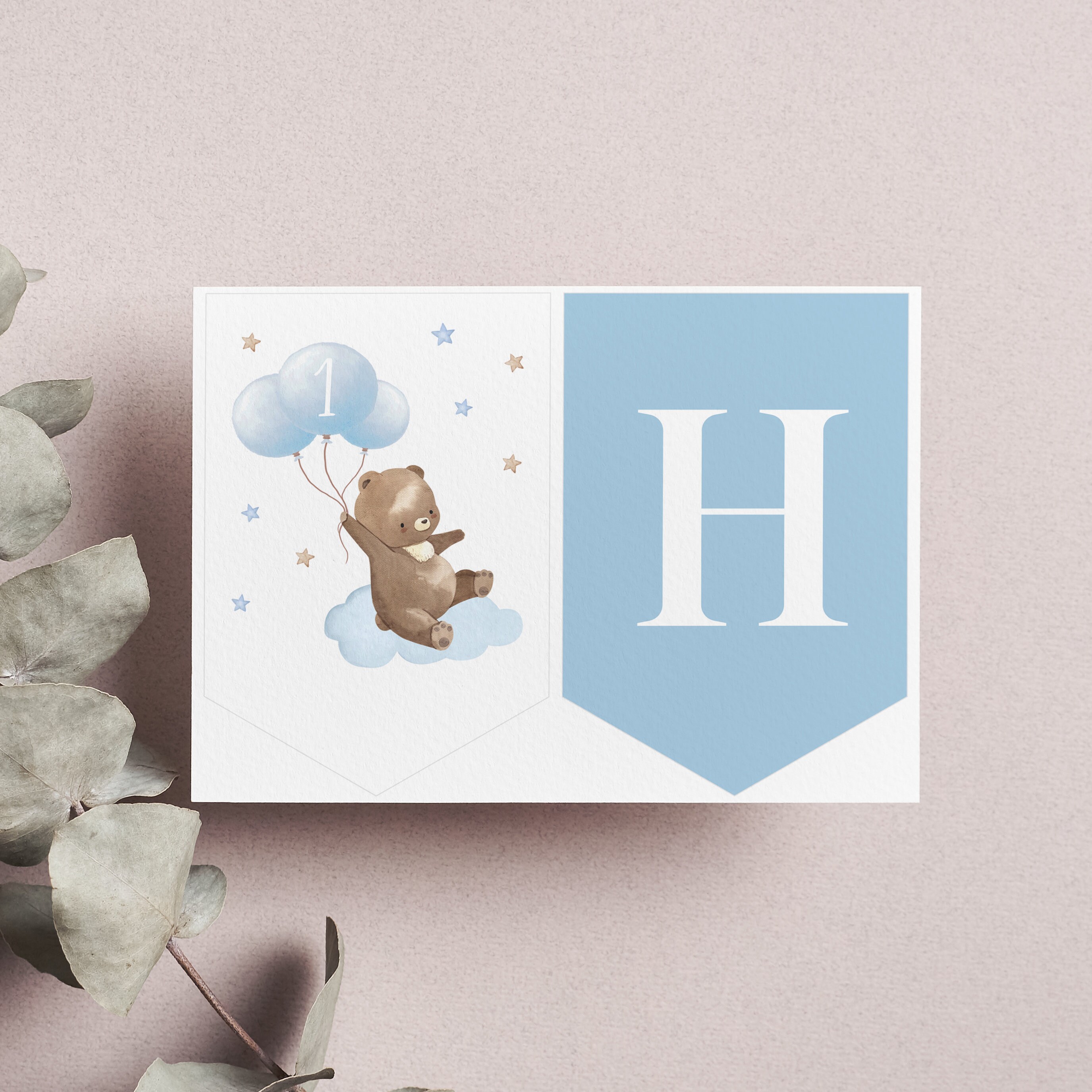 Editable Bear Birthday Banner Teddy Bear Happy Birthday - Etsy