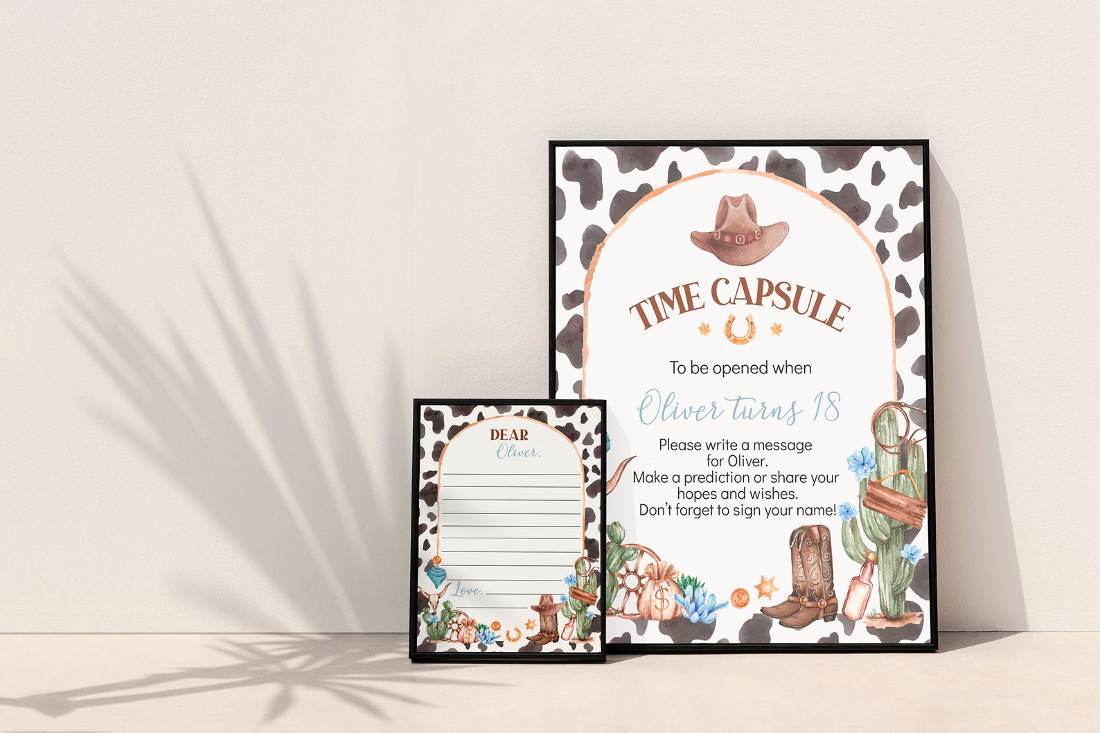 First Rodeo Birthday Baby Time Capsule, Cowboy Birthday Time Capsule ...
