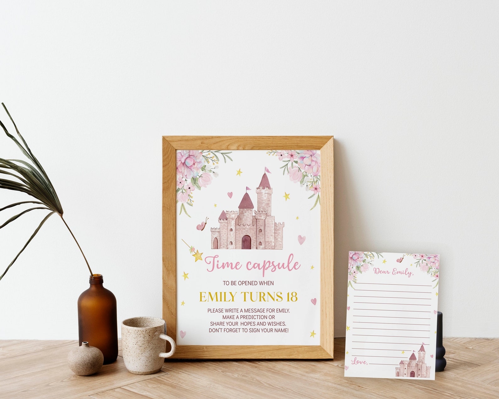 EDITABLE Princess Birthday Party Time Capsule Template - Etsy
