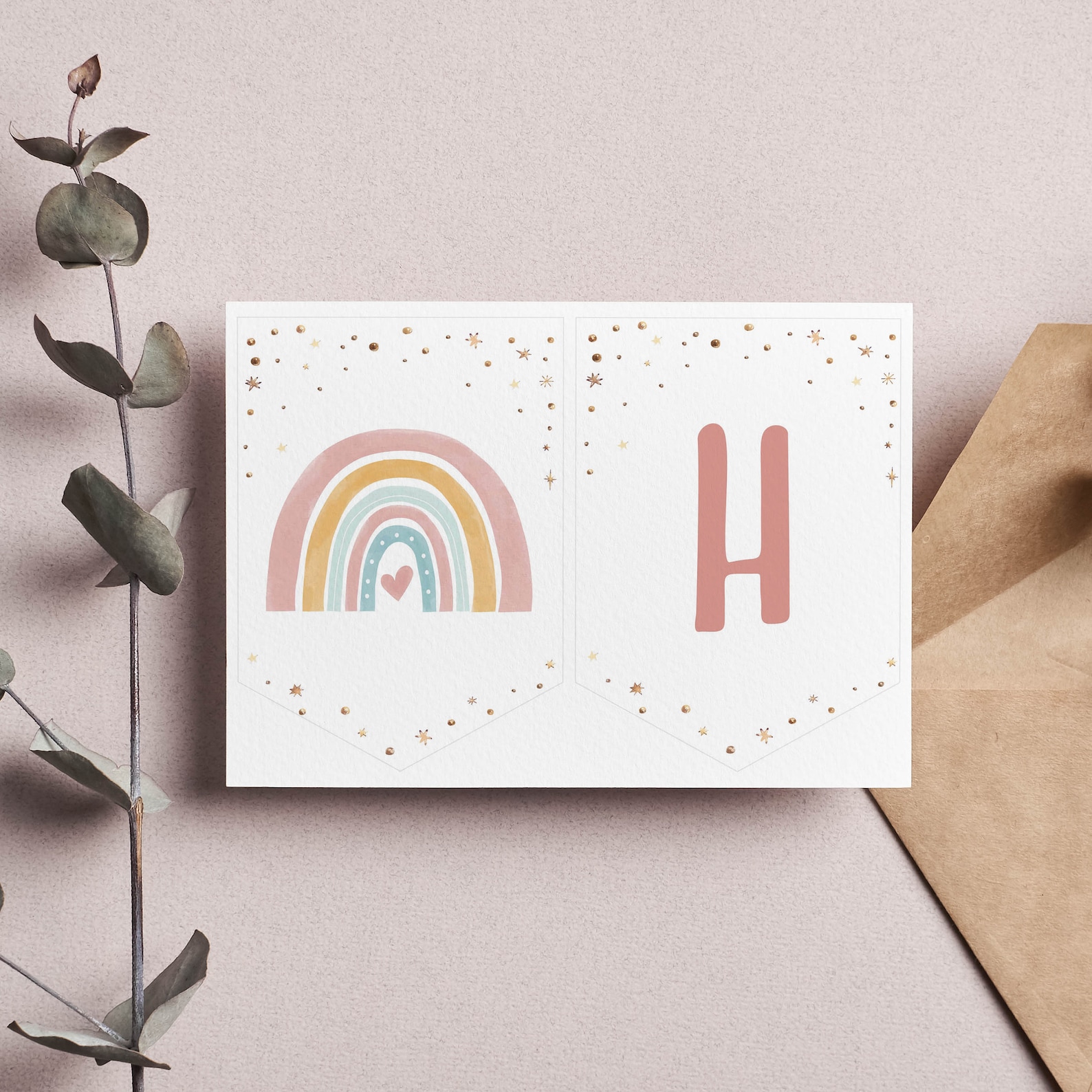 Editable Boho Rainbow Birthday Banner, Custom Boho Happy Birthday ...