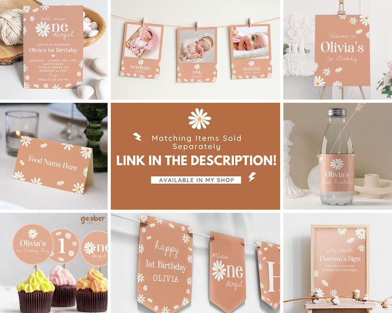 Editable Daisy Birthday Party Invitation Daisy First Birthday - Etsy