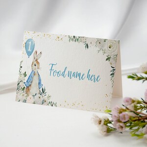 EDITABLE Peter Rabbit Party Food Tent Card, Peter Rabbit Birthday Food ...