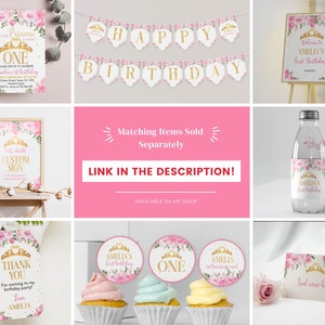 EDITABLE Princess Birthday Party Food Tent Cards, Princess Crown ...