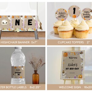 Editable Spooky One Birthday Invitation Bundle, Halloween 1st Birthday ...