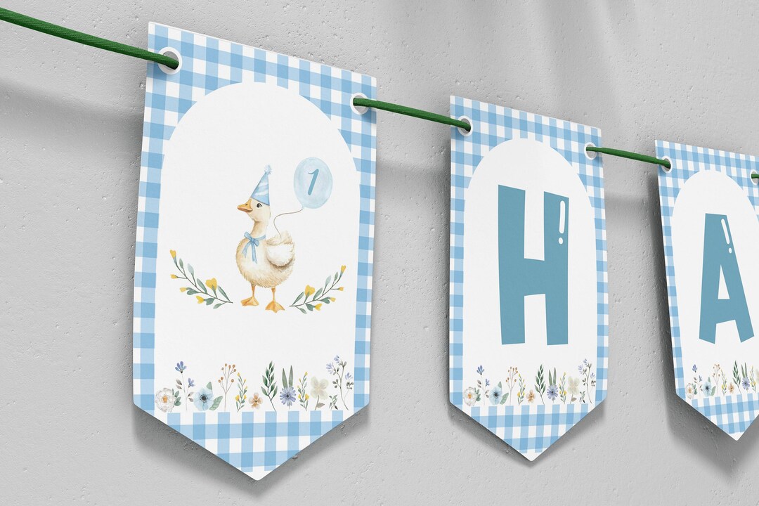 Editable One Silly Goose Birthday Banner, Silly Goose Birthday Decor ...