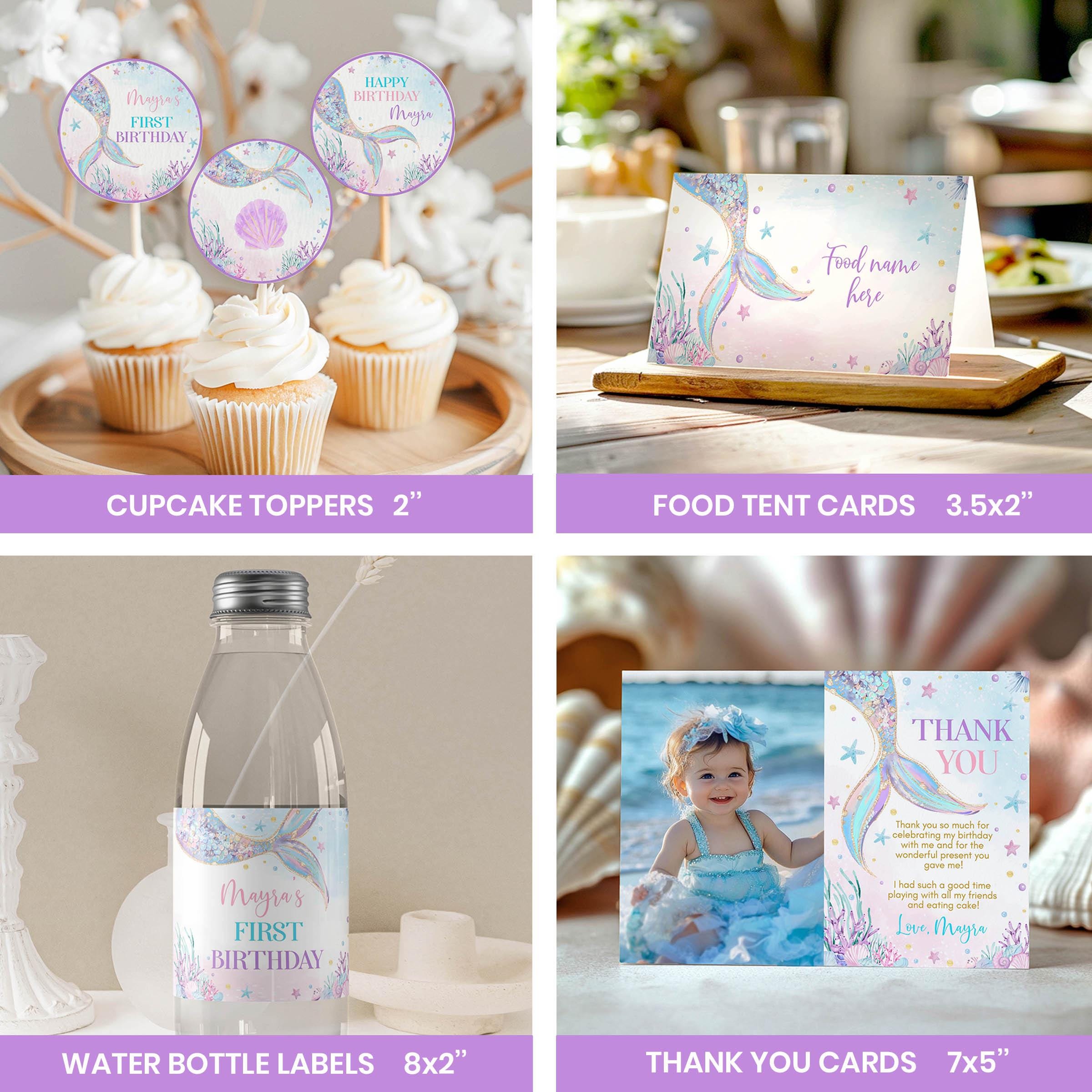 Editable Mermaid Birthday Invitation Bundle, Under the Sea Birthday ...