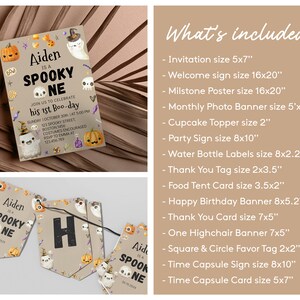 Editable Spooky One Birthday Invitation Bundle, Halloween 1st Birthday ...