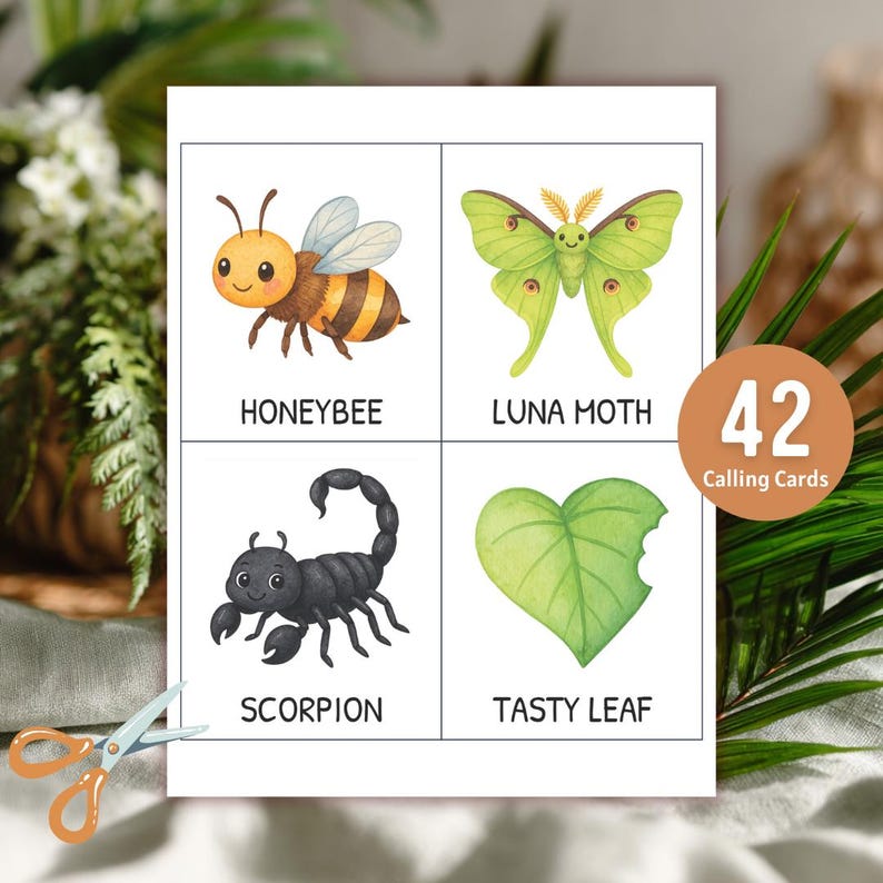 Bug Bingo Game Printable for Kids, Insect Bingo Cards for Classroom ...