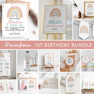 Rainbow Party Decor - Etsy