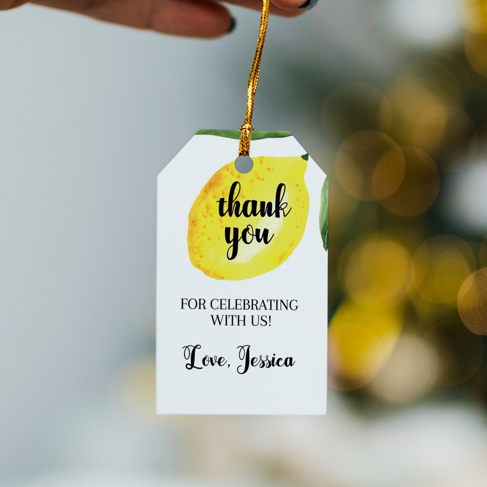 EDITABLE Lemon Baby Shower Favor Tag Citrus Thank You Tag - Etsy