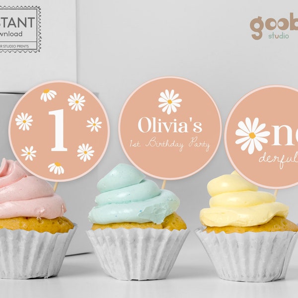 Daisy Cake Topper Printable - Etsy