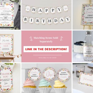 EDITABLE Wildflower Birthday Girl Chip Bag, Floral Birthday Treat Bag ...