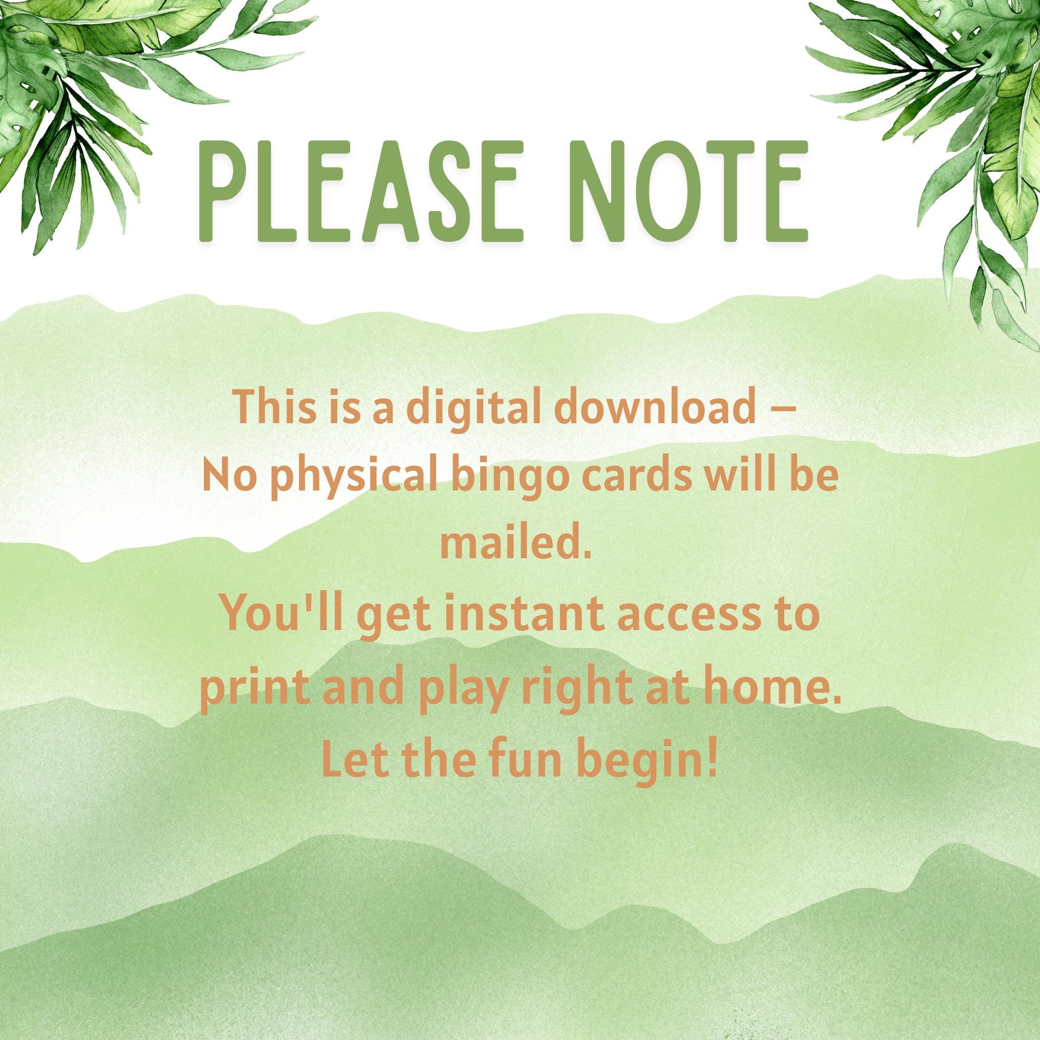 Jungle Bingo Game Printable, Safari Animal Bingo Set for Kids Party ...