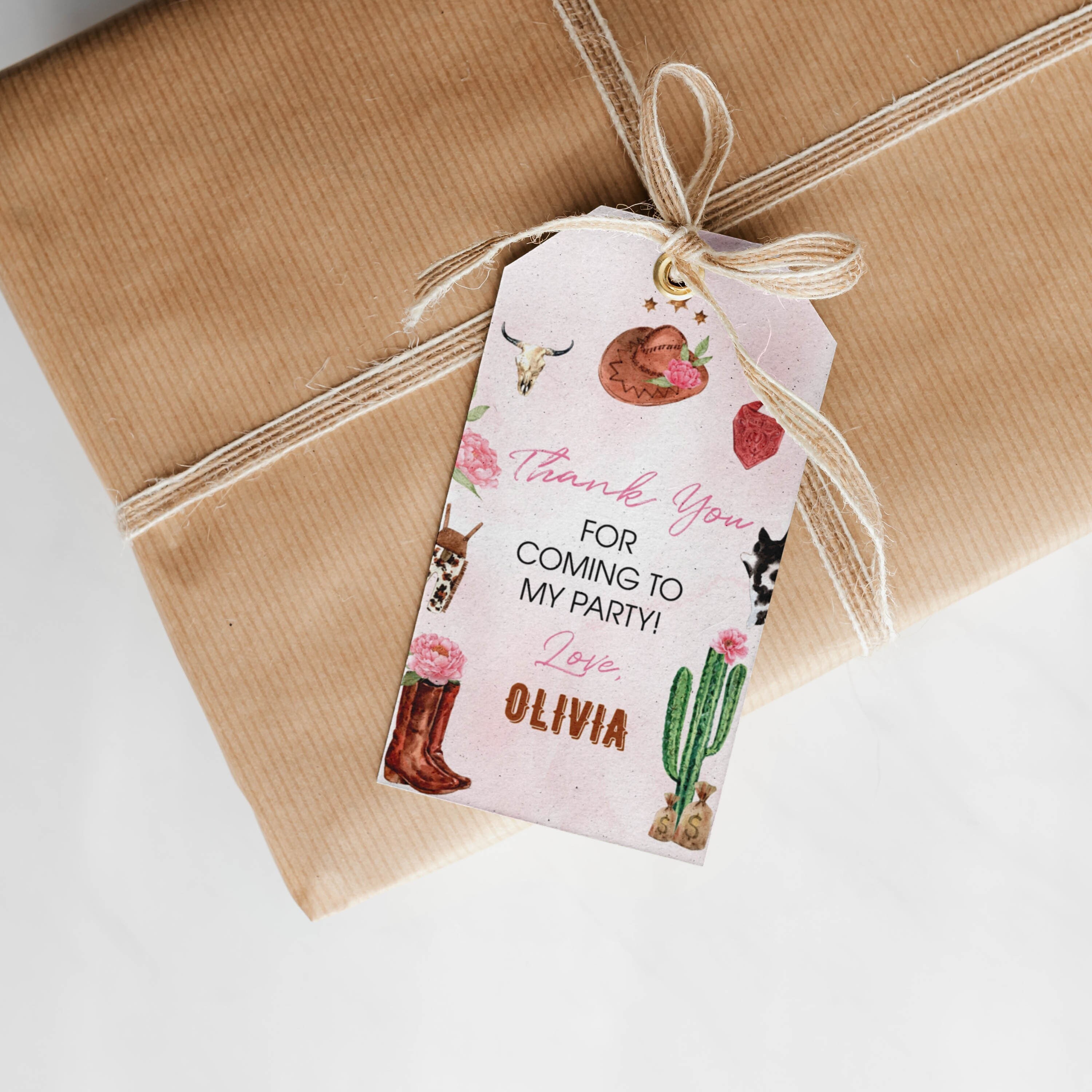 EDITABLE Wild West Birthday Favor Tag First Rodeo Birthday - Etsy