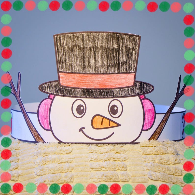 Christmas Hat Craft 3 Pack – Printable Paper Hats for Kids – Reindeer ...