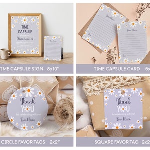 Editable Daisy First Birthday Invitation Bundle, Daisy Birthday Party ...