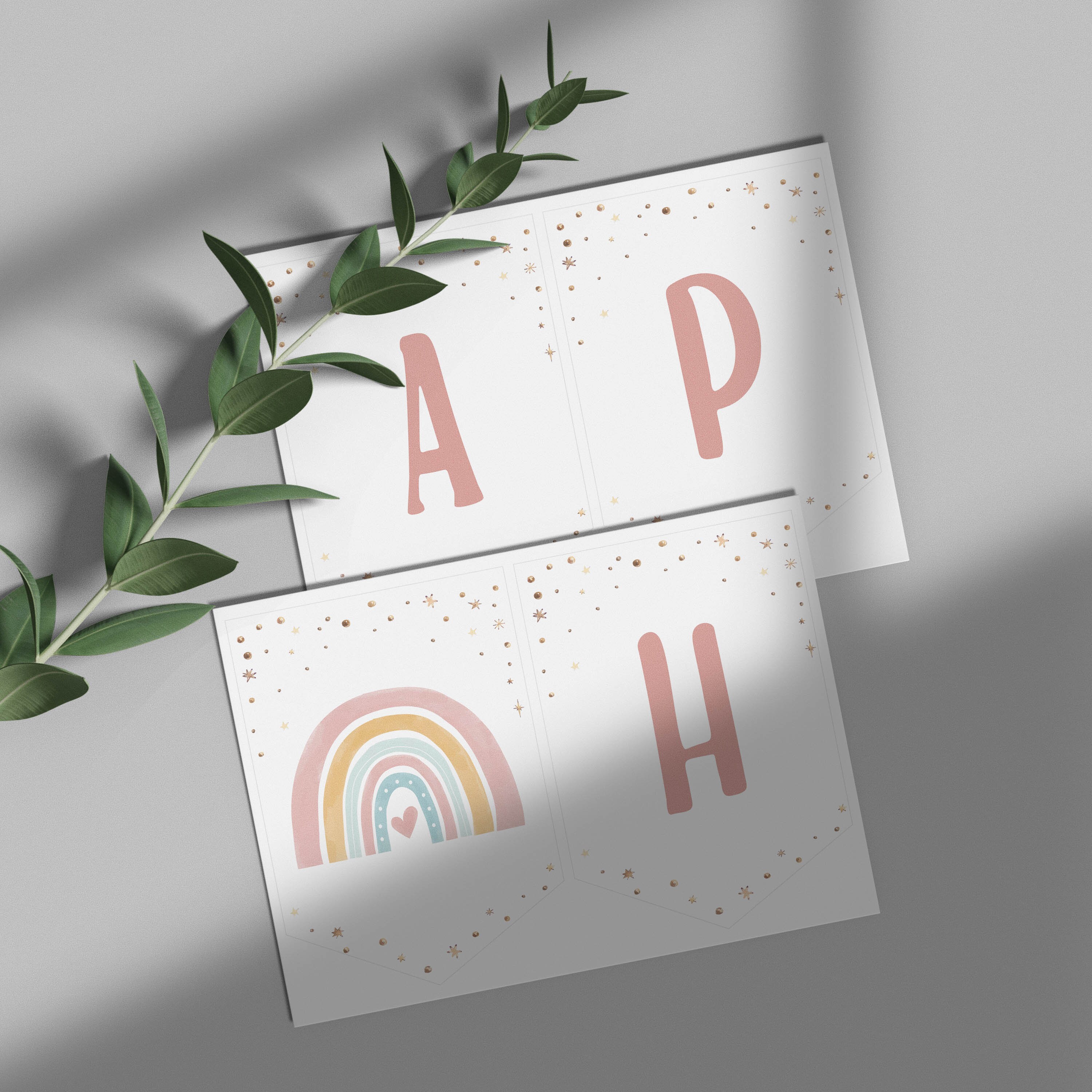 Editable Boho Rainbow Birthday Banner Custom Boho Happy - Etsy