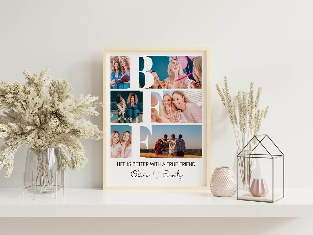Editable Friend Photo Collage, Best Friend Birthday Gift, Friendship's ...