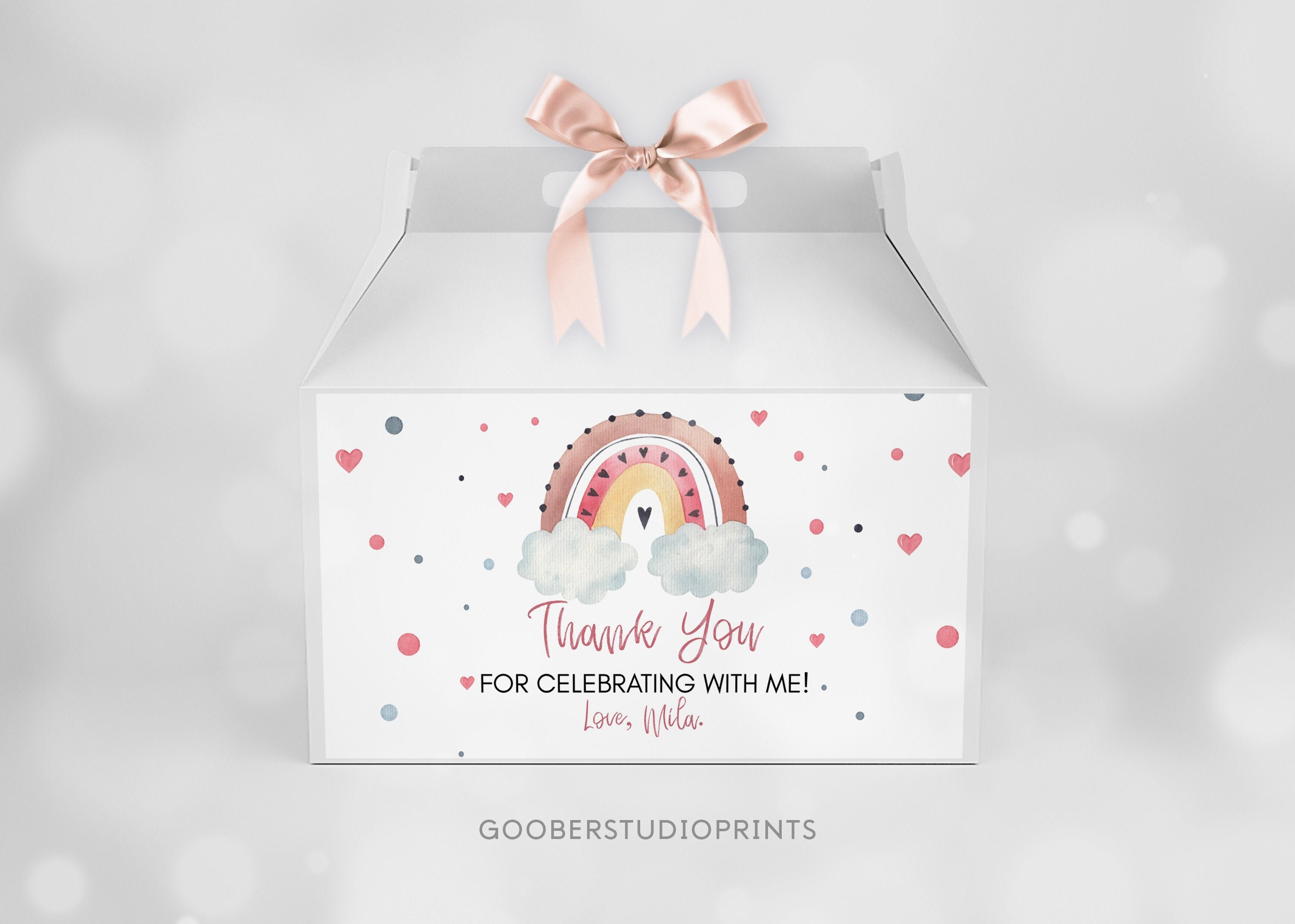 Favor Bags & Containers Party Supplies Birthday Party Favor Box Labels ...