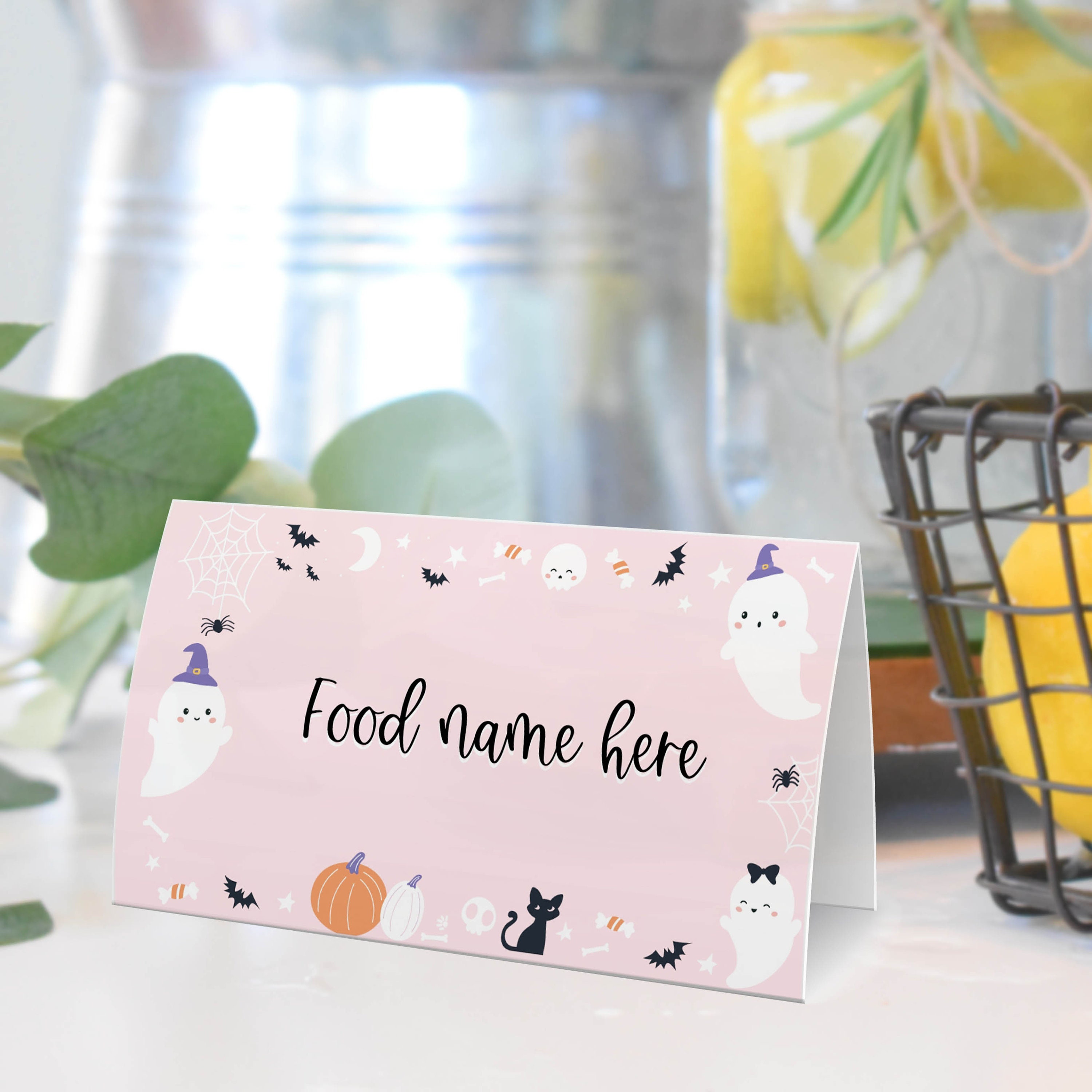 EDITABLE Spooky One Birthday Food Label Halloween 1st - Etsy