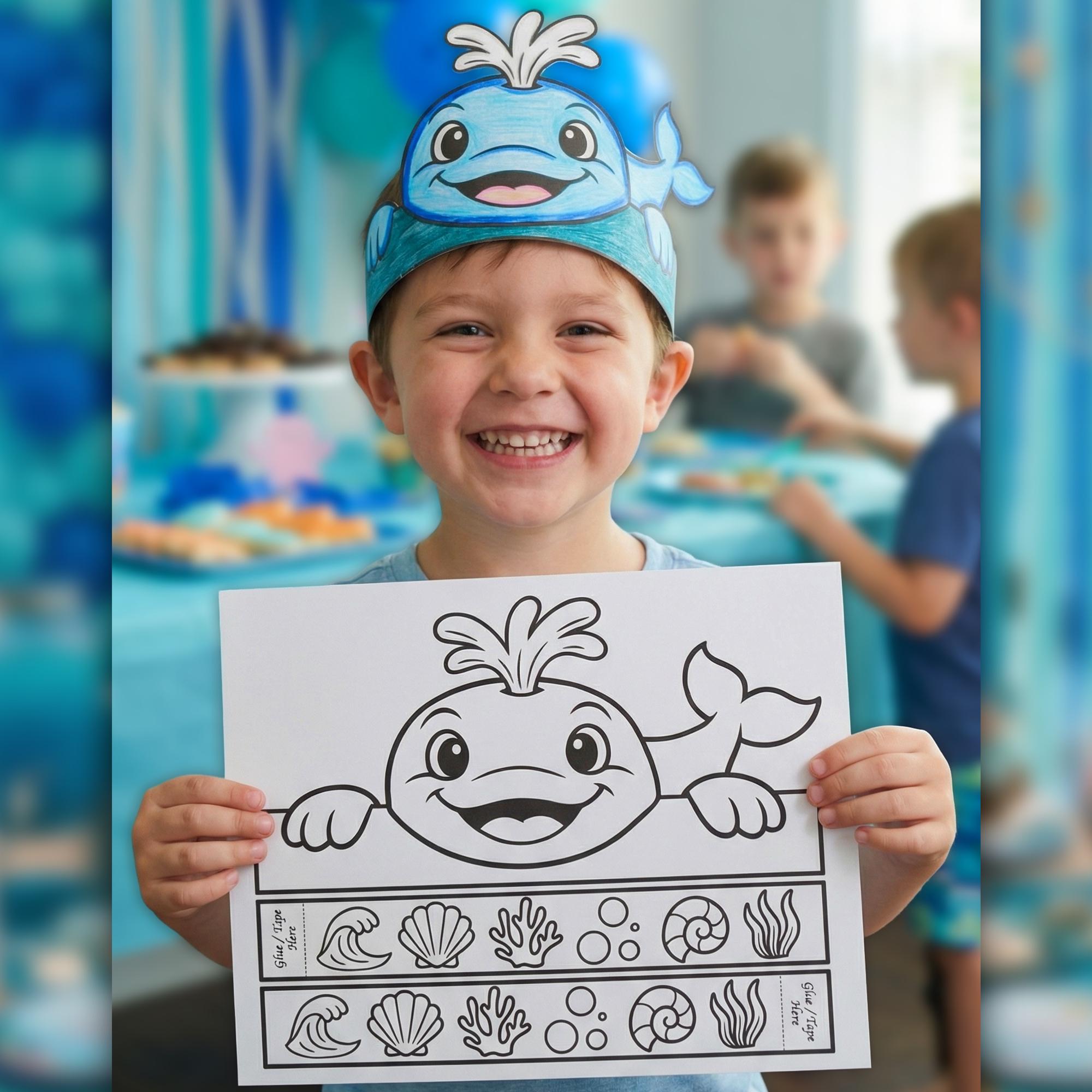 3 Ocean Party Hats Pack | Under the Sea Birthday Party Activity | Ocean ...
