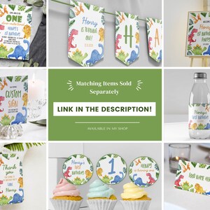 EDITABLE Dinosaur 1st Birthday Time Capsule Template, Dinosaur Birthday ...