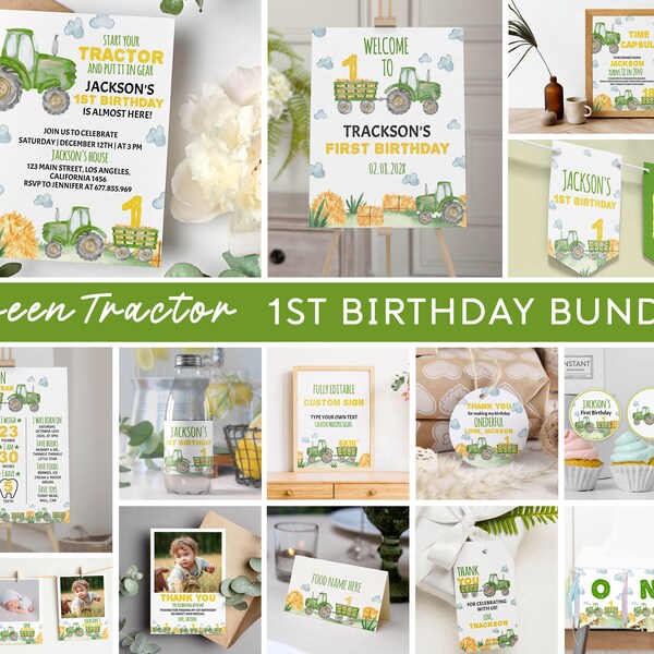 Tractor 1st Birthday - Etsy
