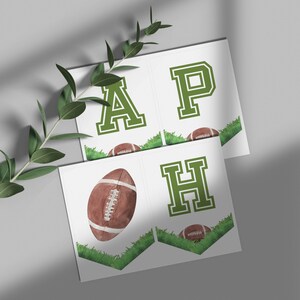 Editable Football Birthday Banner, Sports Birthday Banner, Football ...