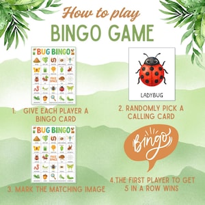 Bug Bingo Game Printable for Kids, Insect Bingo Cards for Classroom ...