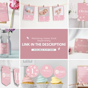 EDITABLE Daisy Birthday Party Gable Gift Box Label, Retro Daisy Favor ...