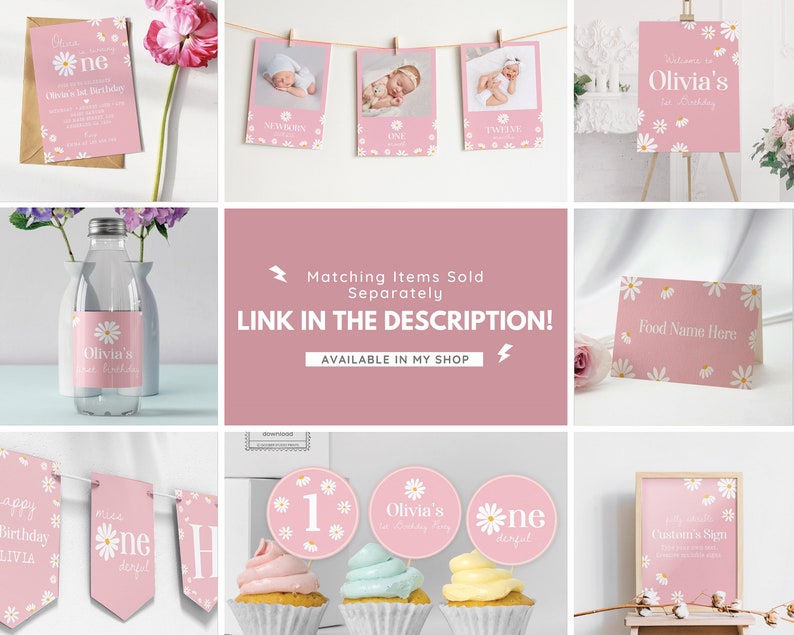 EDITABLE Daisy Birthday Party Gable Gift Box Label, Retro Daisy Favor ...