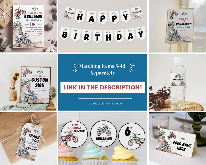 EDITABLE Dirt Bike Birthday Invitation Boy Birthday - Etsy