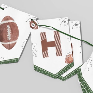 Editable Football Birthday Banner, Sports Birthday Banner, Football ...