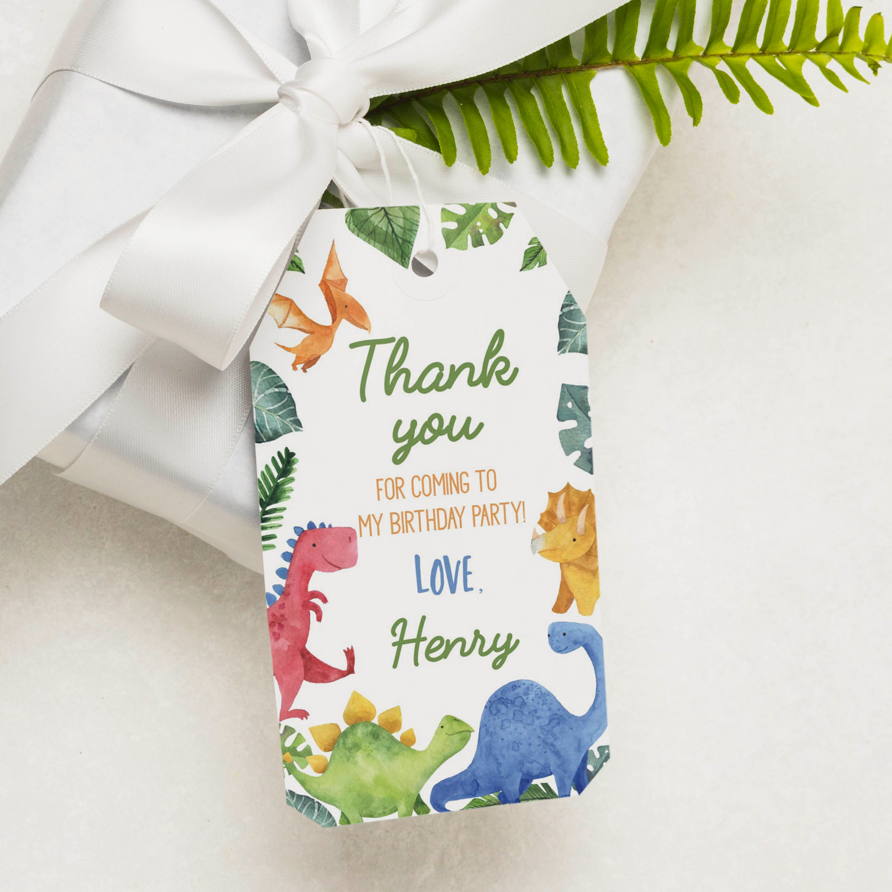 EDITABLE Dinosaur Birthday Party Favor Tag Dinosaur 1st - Etsy