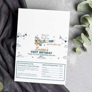 EDITABLE Airplane Birthday Boy Chocolate Wrapper, Boy 1st Birthday ...