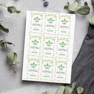 EDITABLE Lucky One Favor Tags, Lucky One Birthday Thank You Tag, Boy ...