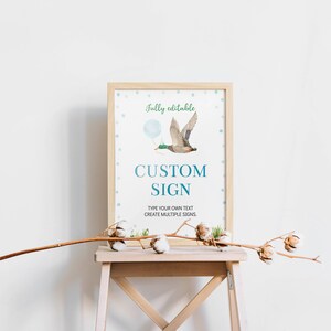 EDITABLE One Lucky Duck Birthday Custom Sign, Lucky Duck Birthday Party ...