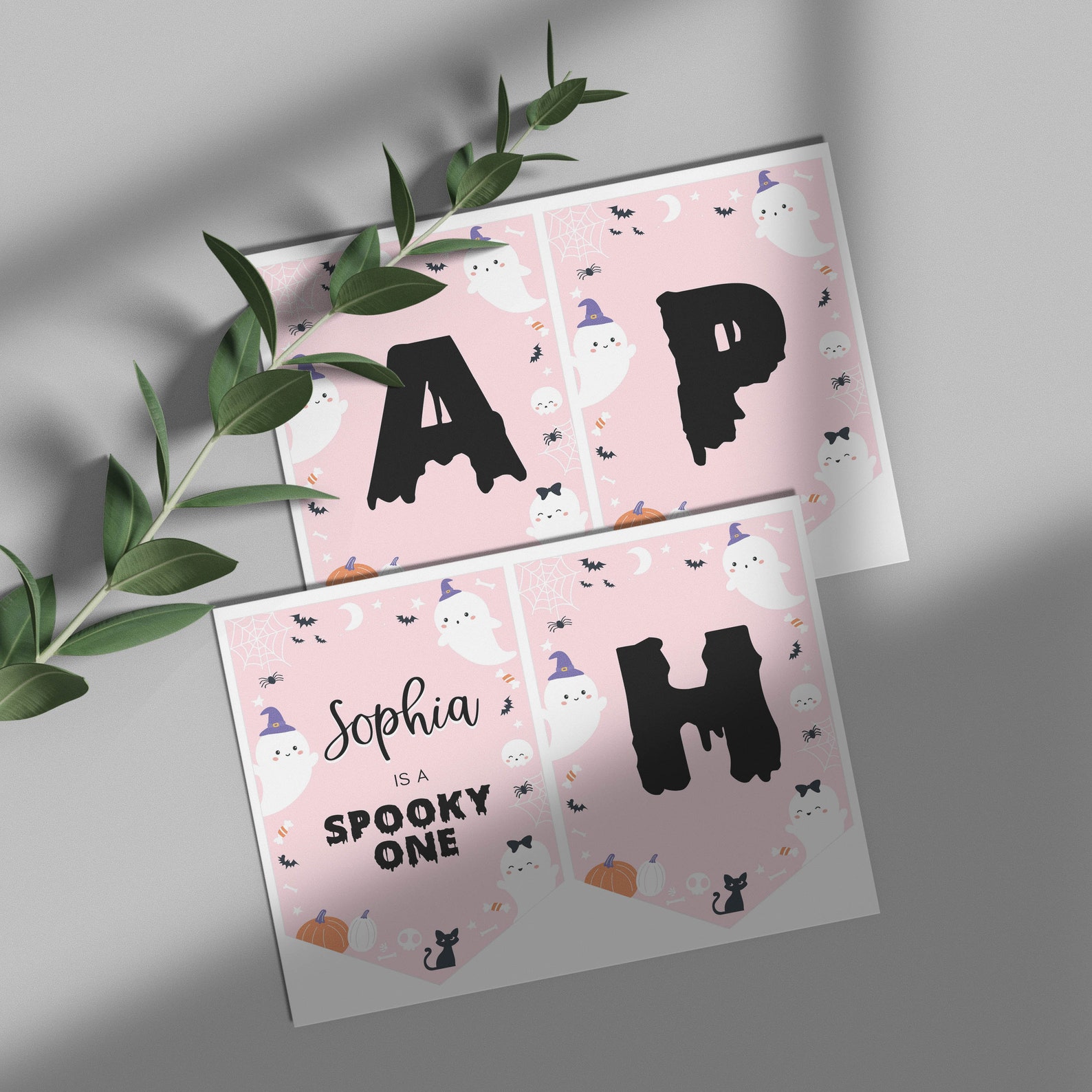 Editable Spooky One Birthday Banner Halloween 1st Birthday - Etsy