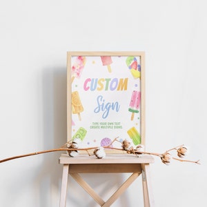 EDITABLE Popsicle Birthday Party Sign, Popsicle Custom Sign, Girl ...