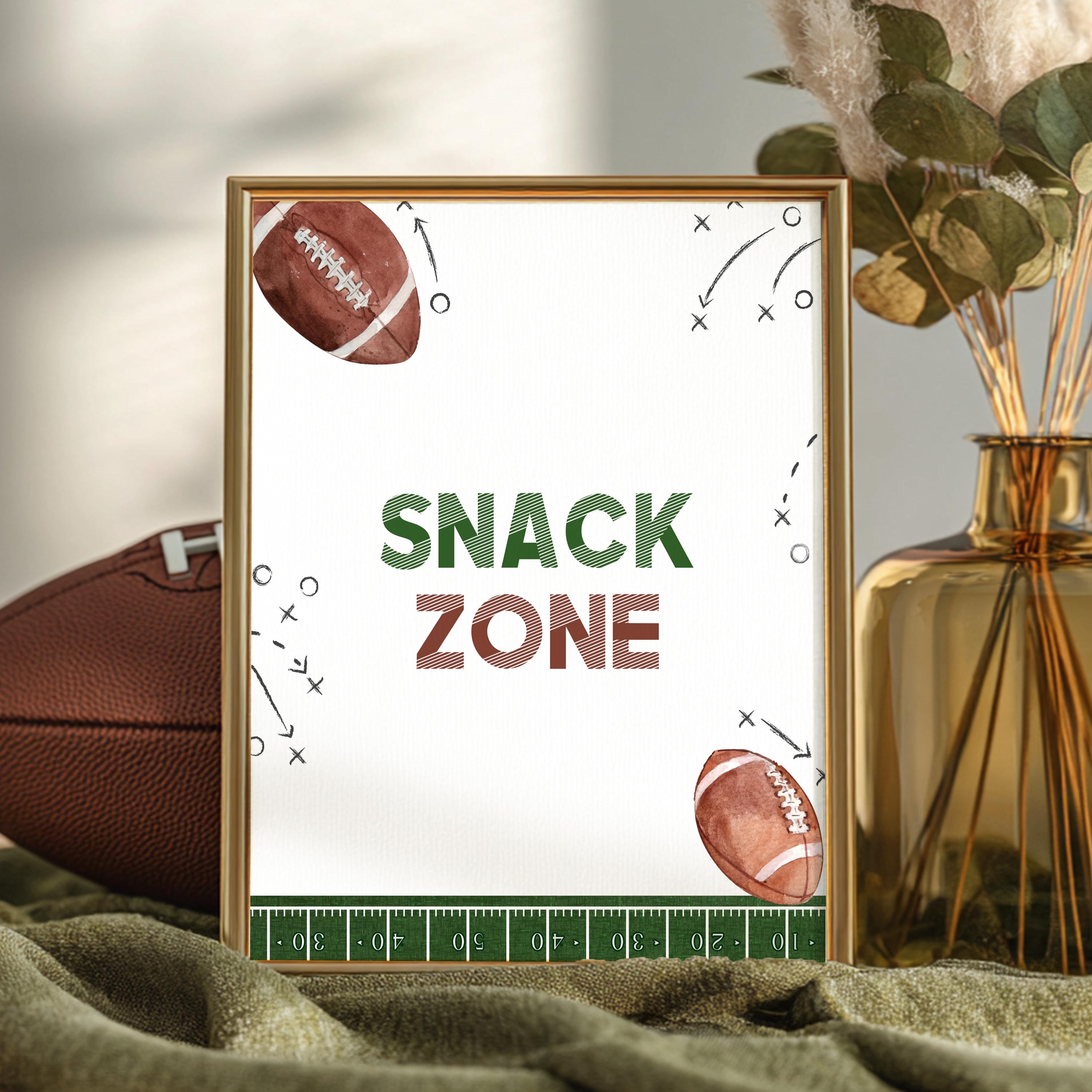 EDITABLE Football Party Sign Set, First Year Down Birthday Favor Table ...