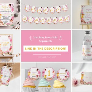 Editable Fairy Photo Birthday Banner, Printable 12 Month Birthday ...