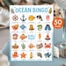 Ocean Theme Bingo Card Game - Etsy