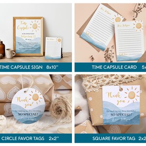 Editable First Trip Around the Sun Boho Bundle, Boho Sunshine 1st ...