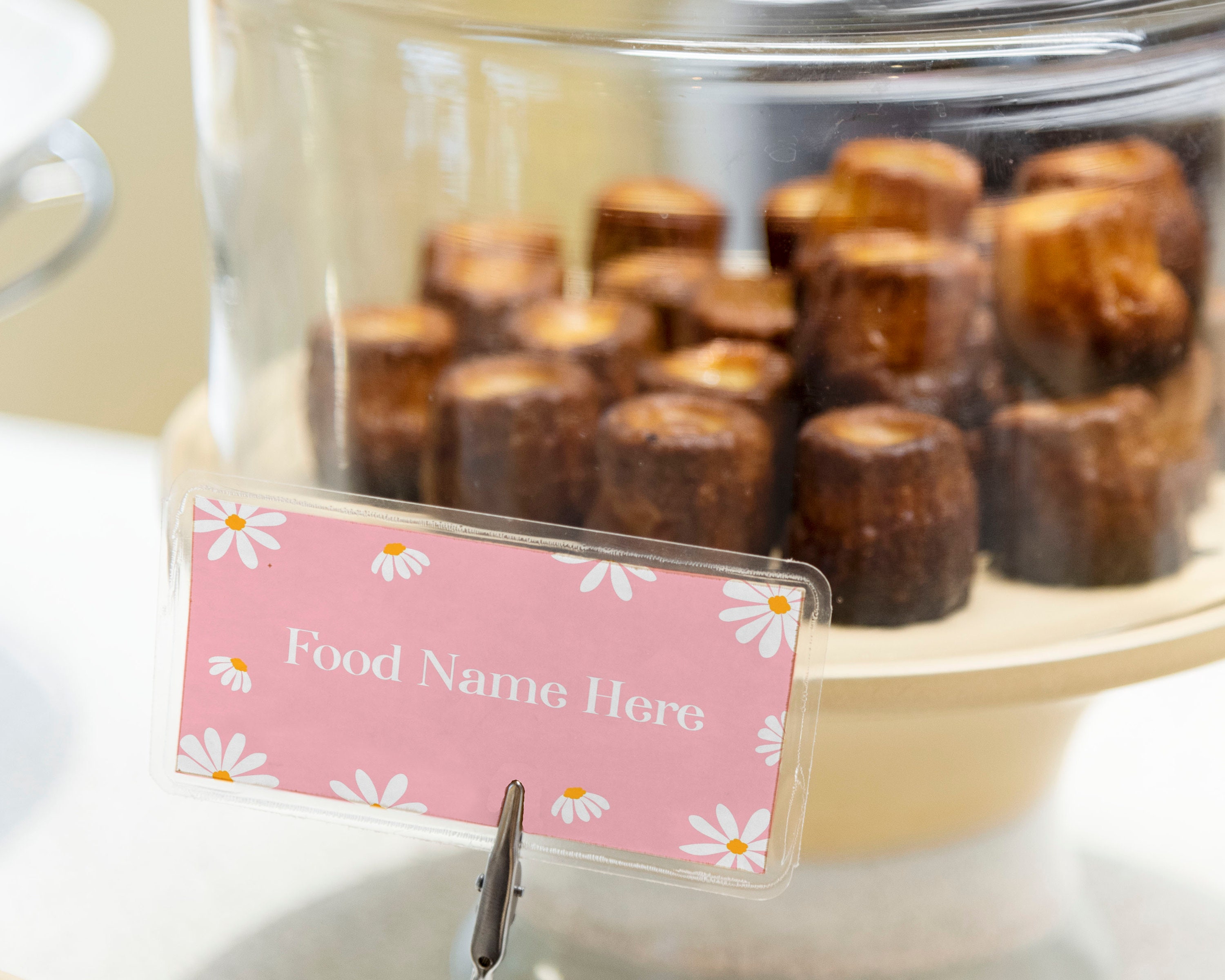 EDITABLE Daisy Birthday Food Tent Card Daisy Party Food Name - Etsy