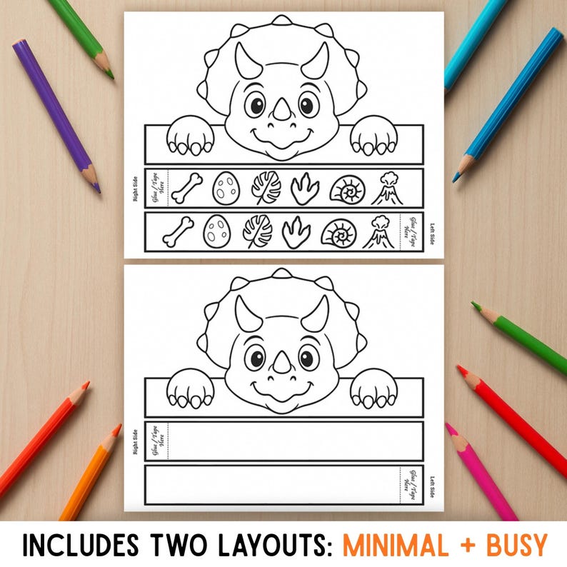 Printable Dinosaur Birthday Crown | Instant Download DIY Party Hat for ...