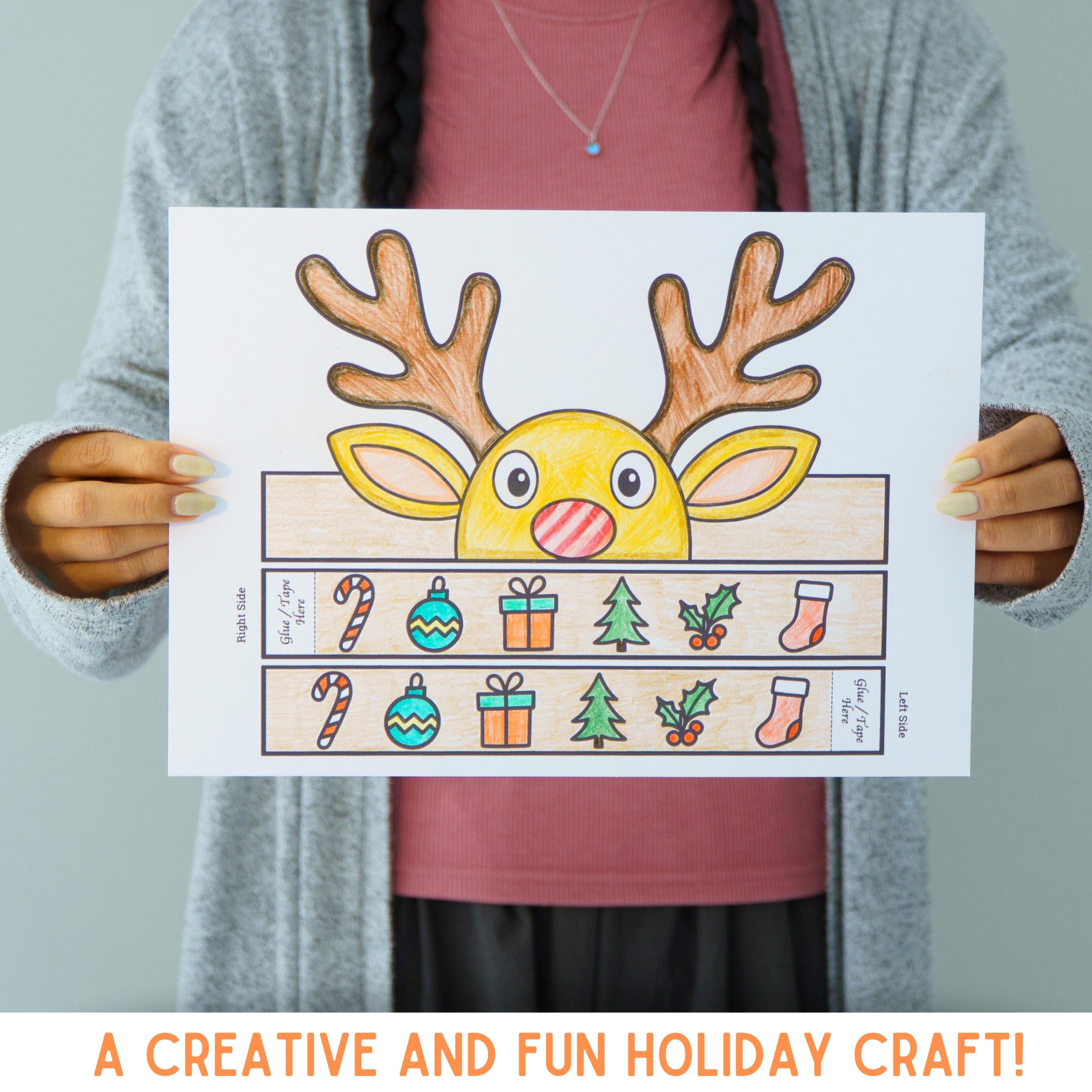 Printable Reindeer Hat Craft | DIY Christmas Activity | Instant ...