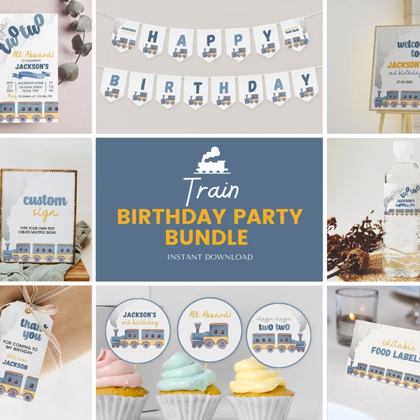 Train Birthday Party - Etsy